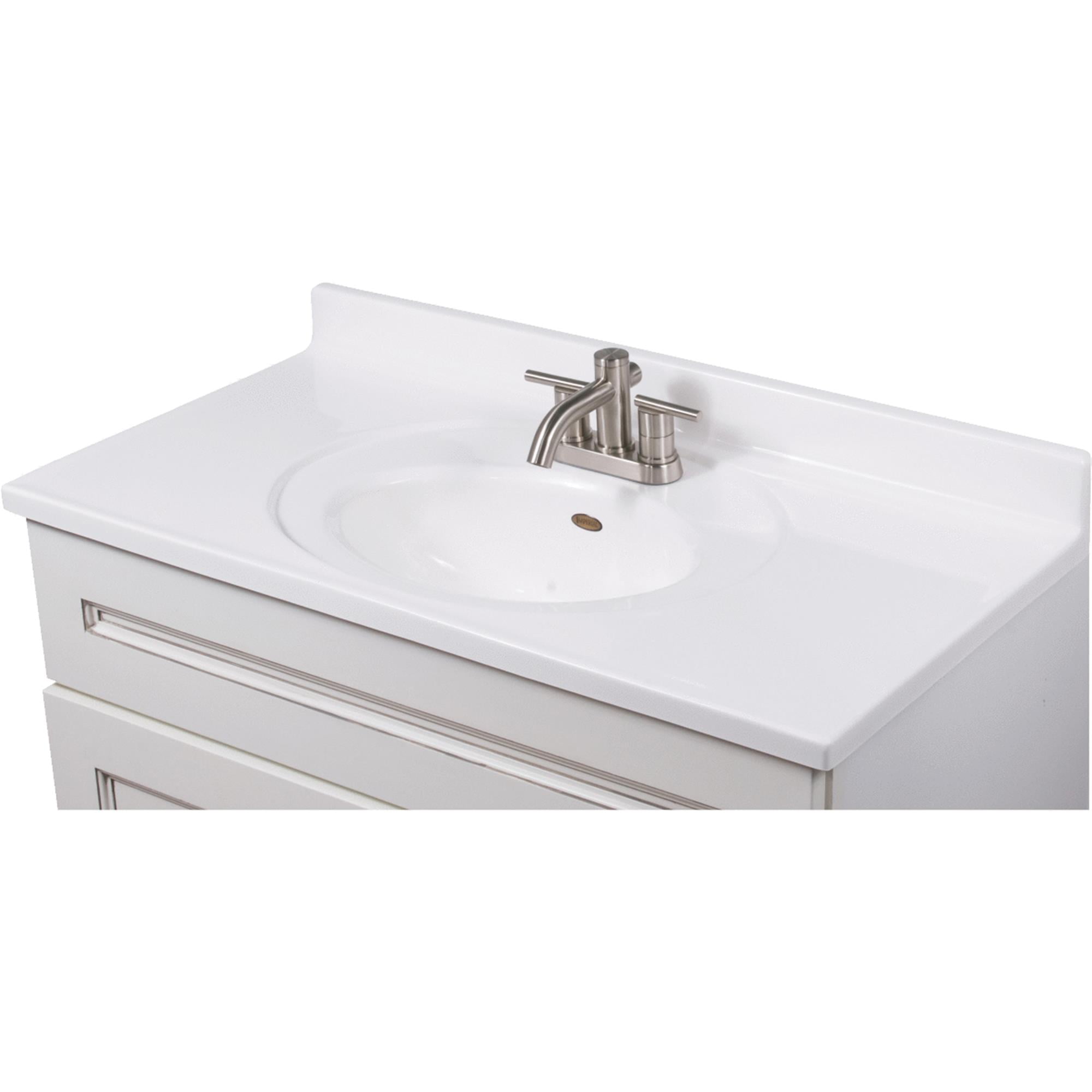 Recessed Center Oval Bowl Vanity Top - Walmart.com