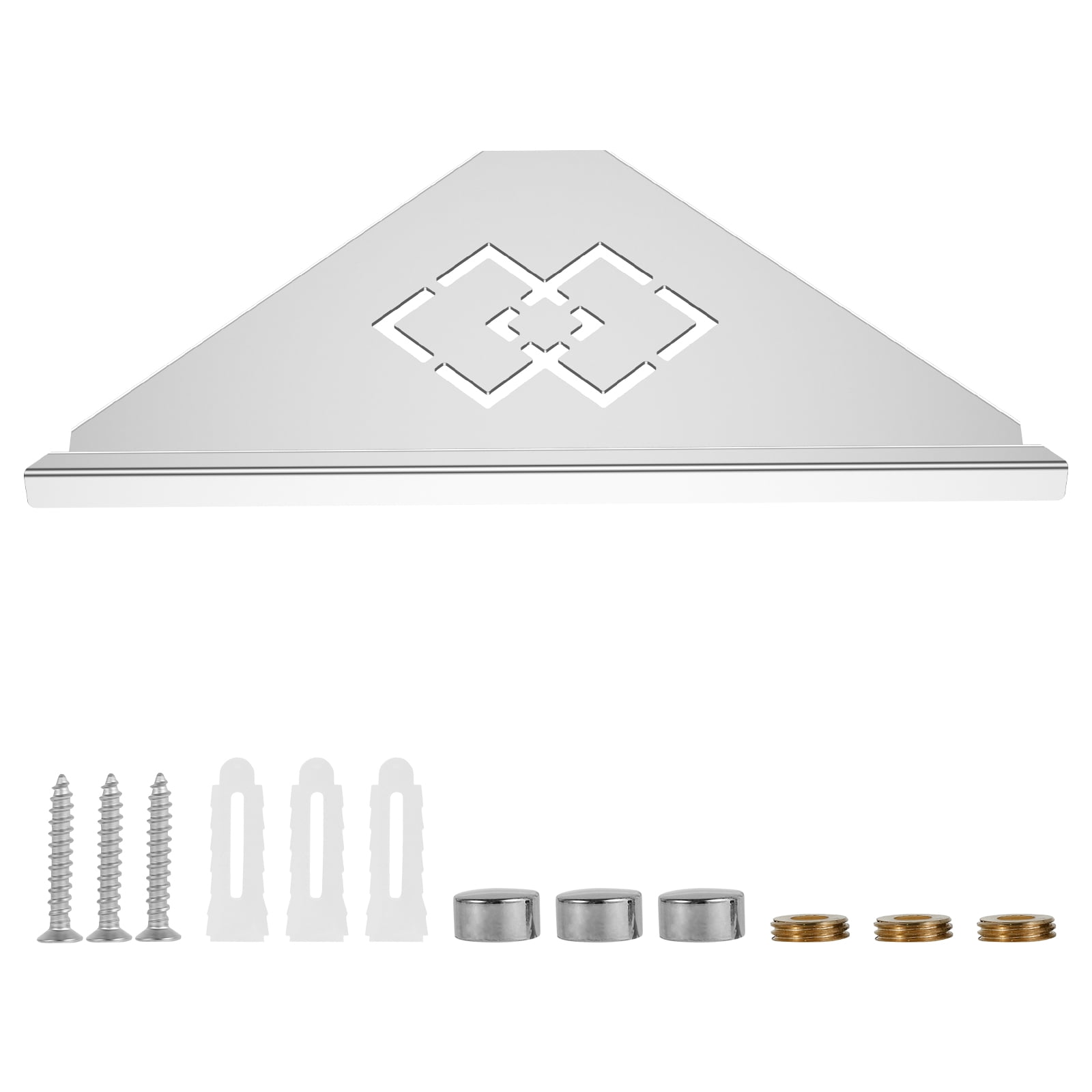 Recessed Corner Shower Shelf Wall Mount Corner Shower Rack Stainless ...