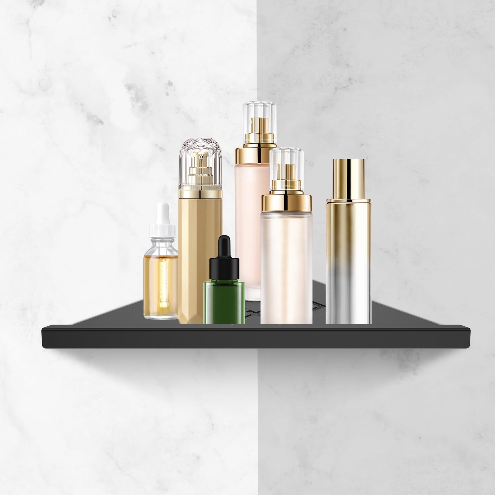 Recessed Corner Shower Shelf Wall Mount Corner Shower Rack Stainless ...