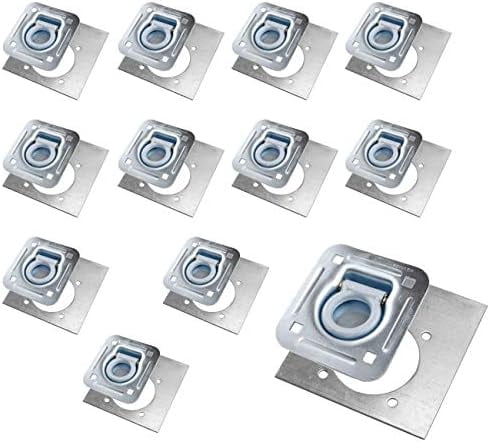 Recessed D-Ring 6,000 lb. Cap. Tiedown Anchors /Backing Plate - 12 Pack ...