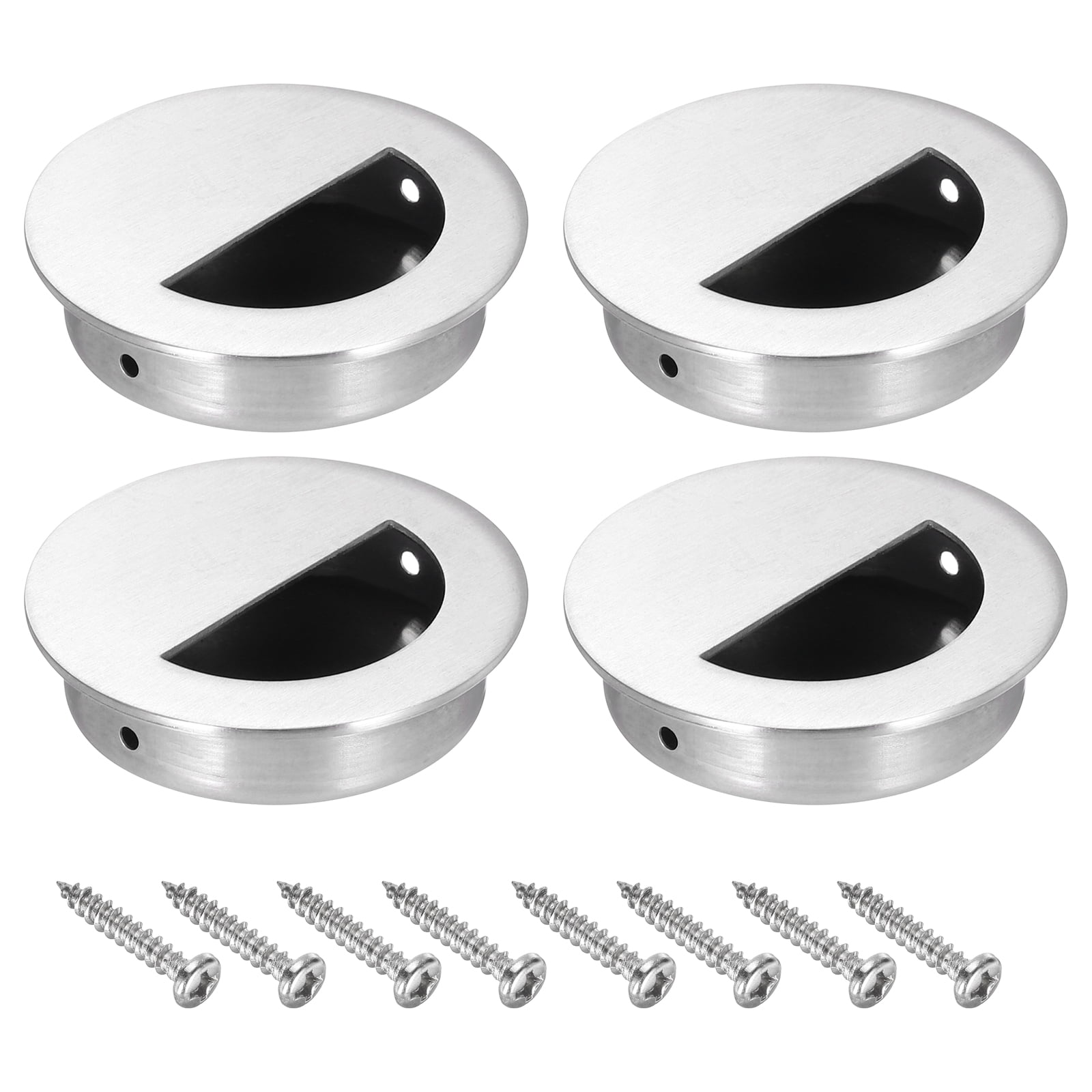Recessed Door Handles 2.36in Dia Round Hidden Concealed Door Pulls ...