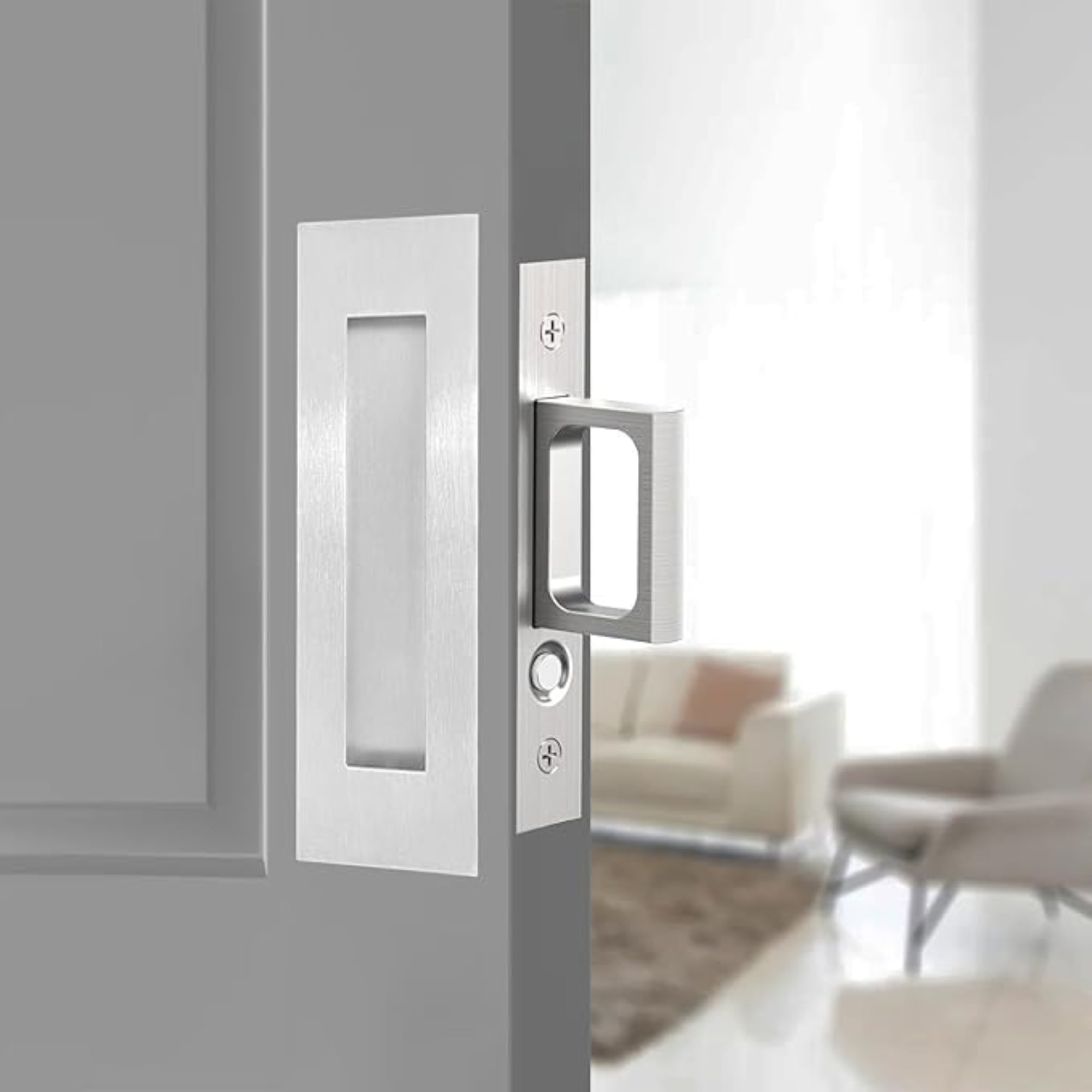 Recessed Finger Flush Pulls with Edge Pull – 4.72" Sliding Closet Door ...
