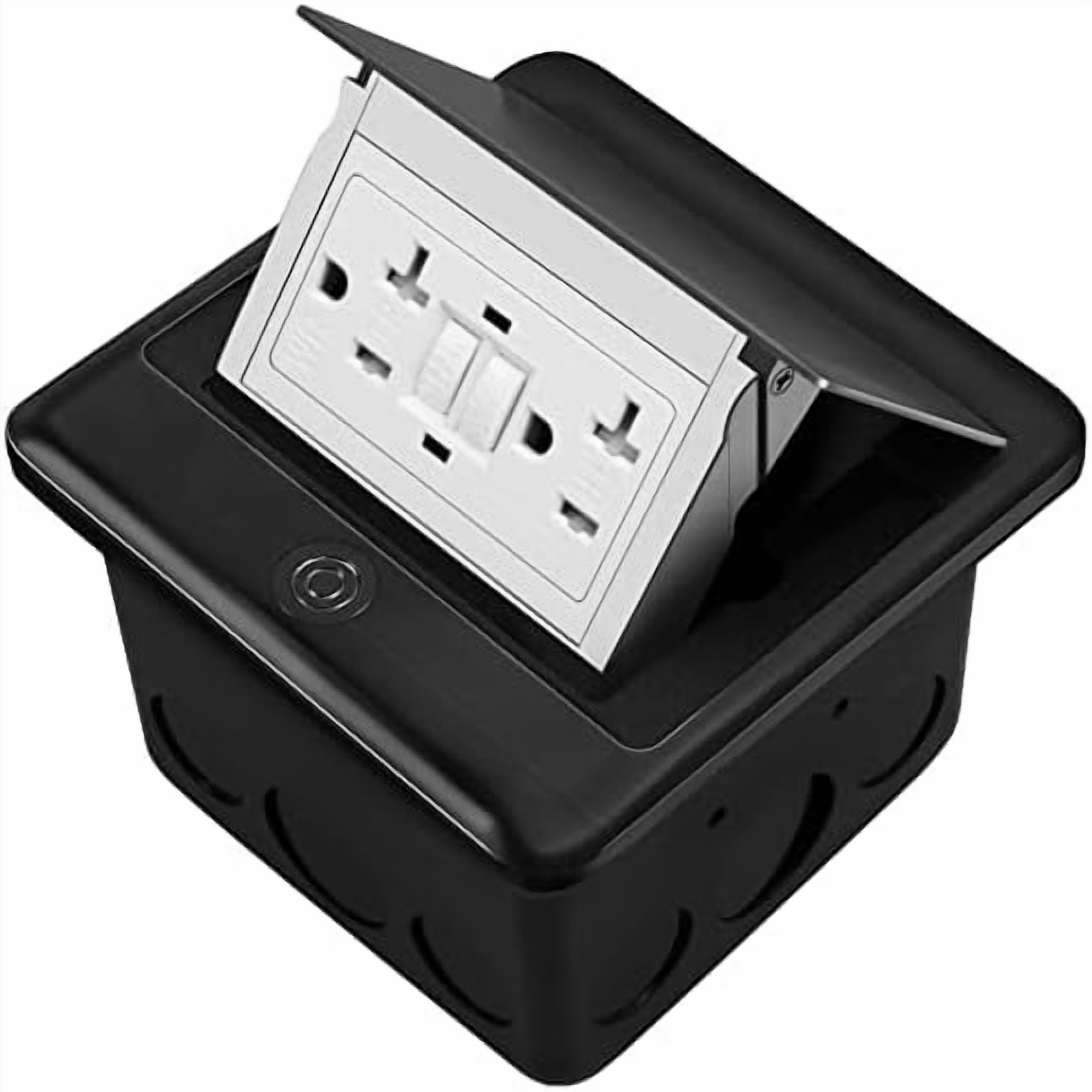 Recessed Floor Electrical Outlet Kit, Electrical Outlet Covcer Box ...