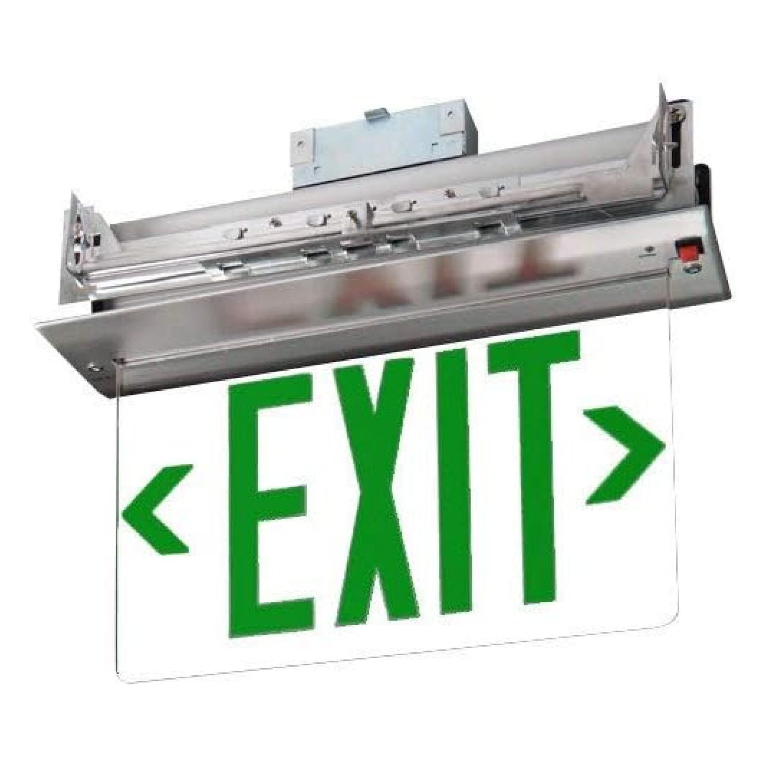 Recessed Green Edge Lit Exit Sign - Double Sided - Walmart.com
