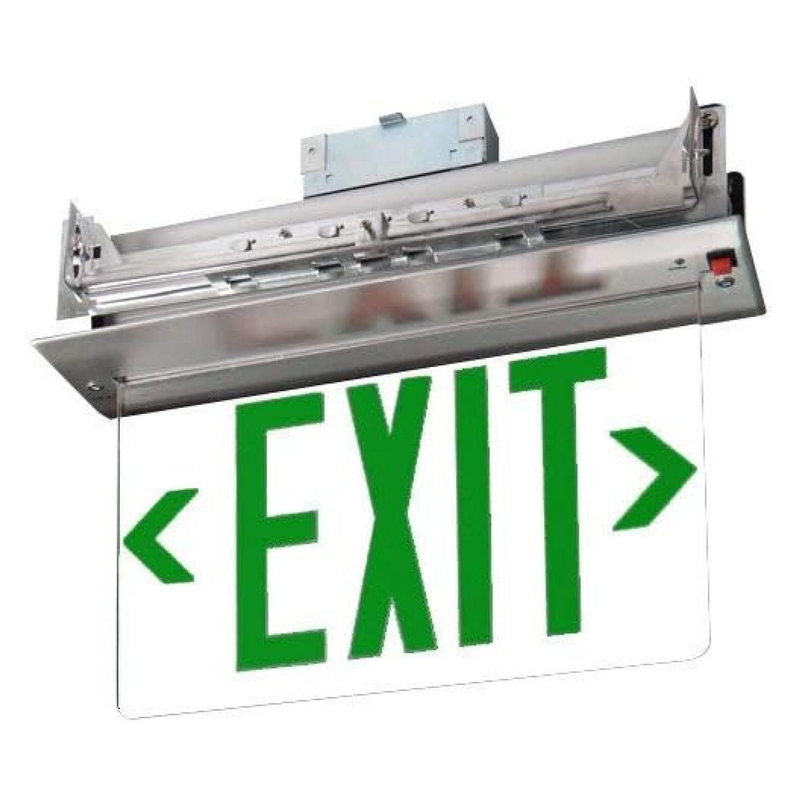 Recessed Green Edge Lit Exit Sign - Double Sided - Walmart.com