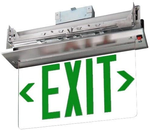 Recessed Green Edge Lit Exit Sign - Double Sided - Walmart.com