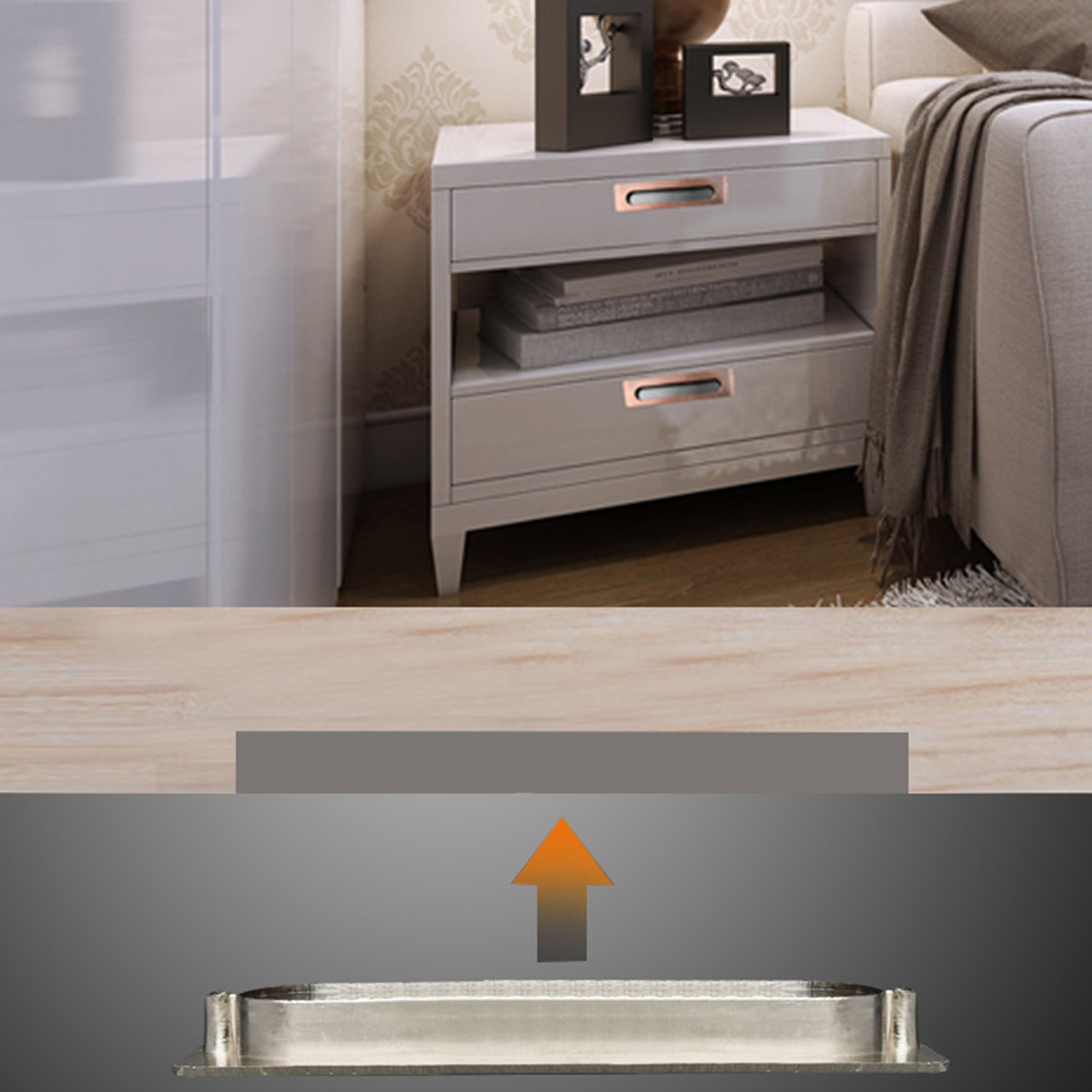 Recessed Handle Cabinet Drawer Pulls Cupboard Door Embedded Handles ...