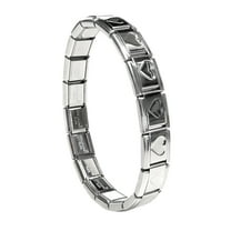 Satin, 9mm Type Italian Modular Charm Bracelet for Women or Men ...