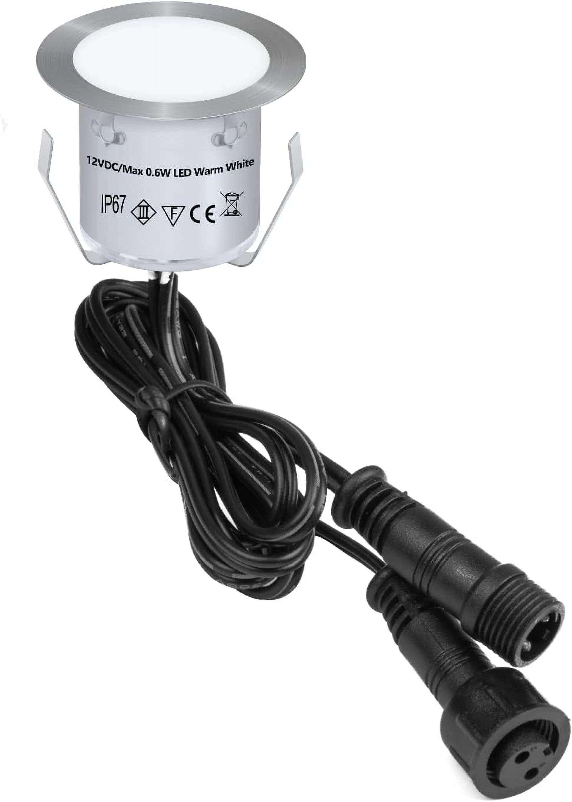 Recessed LED Deck Light Kits, 12V Low Voltage Landscape Lighting, IP67 ...
