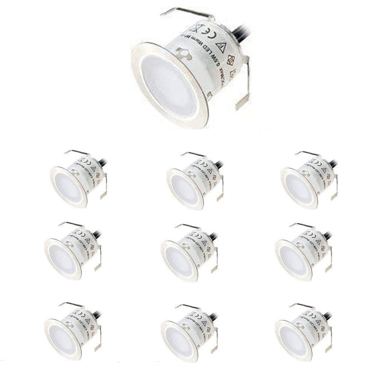Recessed LED Deck Light Kits, IP67 Waterproof Outdoor Step Stair Lights ...