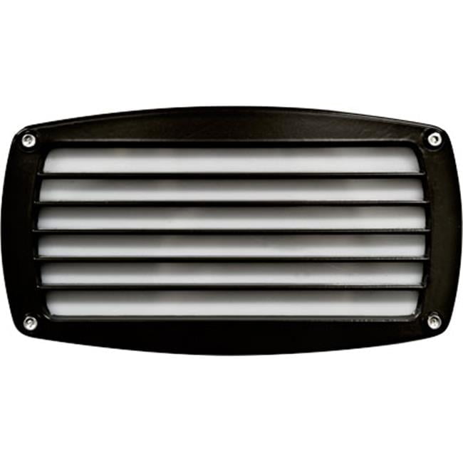 Recessed Louvered Brick, Step & Wall Light, Black - 5 x 9 x 3.75 in ...