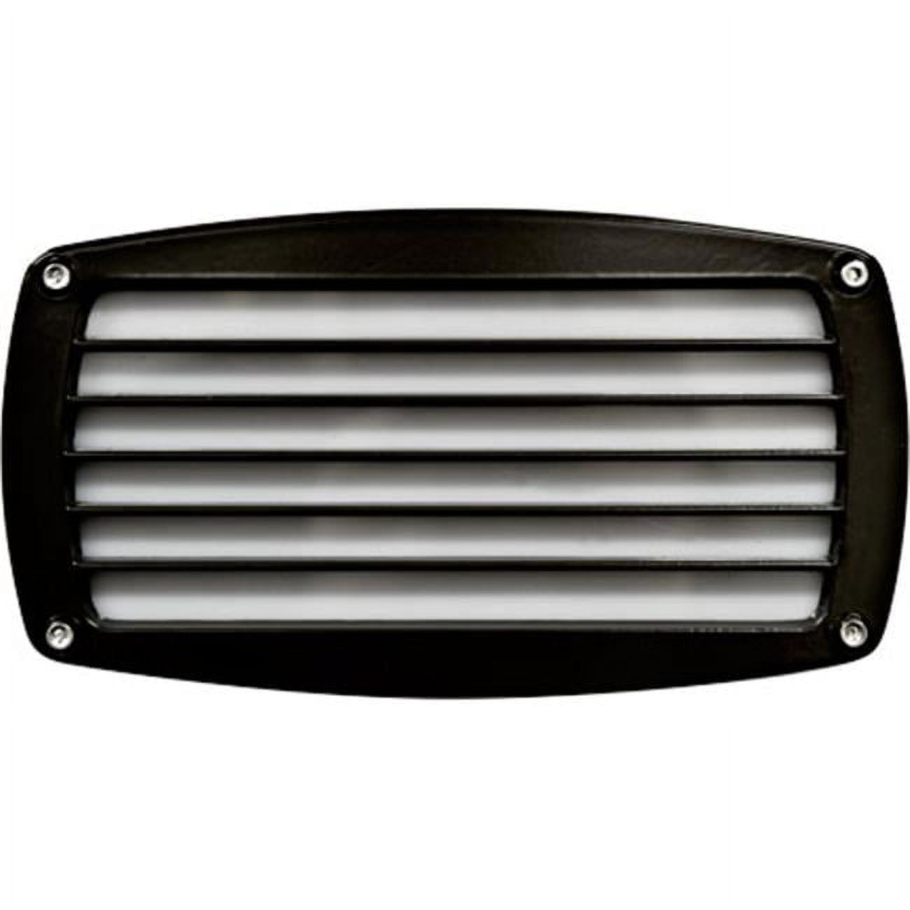 Recessed Louvered Brick, Step & Wall Light, Black - 5 x 9 x 3.75 in ...