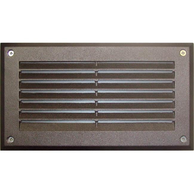 Recessed Louvered Brick, Step & Wall Light, Bronze - 5 x 8.80 x 3.10 in ...