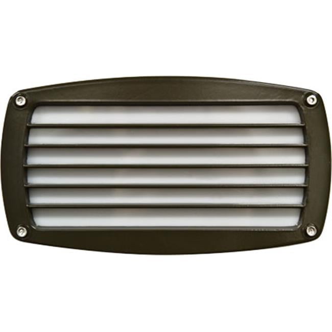 Recessed Louvered Brick, Step & Wall Light, Bronze - 5 x 9 x 3.75 in ...