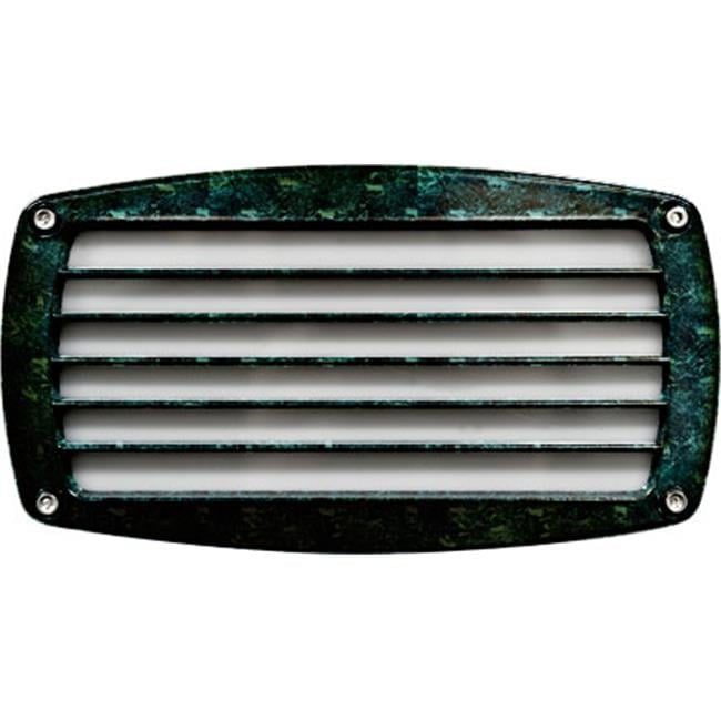 Recessed Louvered Brick - Step & Wall Light - Verde Green - 5 x 9 x 3. ...