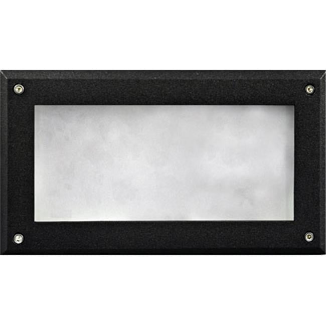 Recessed Open Face Brick, Step & Wall Light, Black - 5 x 8.90 x 3.15 in ...
