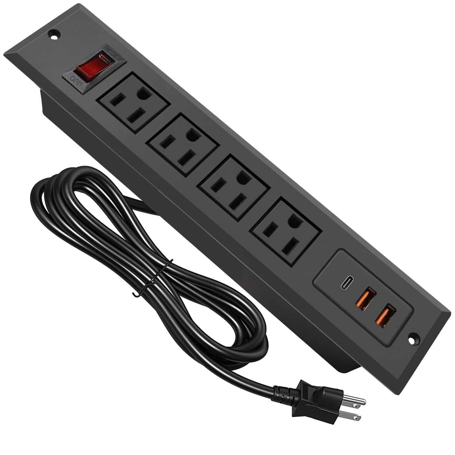 Recessed Power Strip with 20W USB C Port Can be Hung Power Quick Charge ...