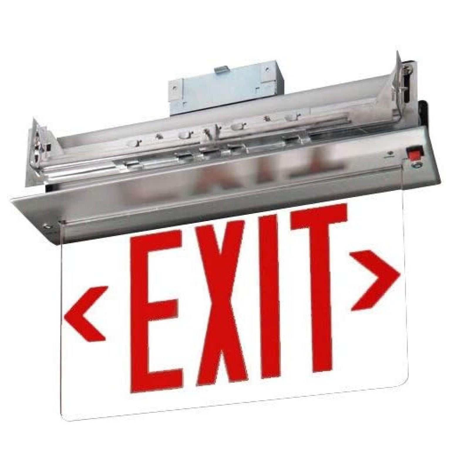 Recessed Red Edge Lit Exit Sign - Double Sided - Walmart.com