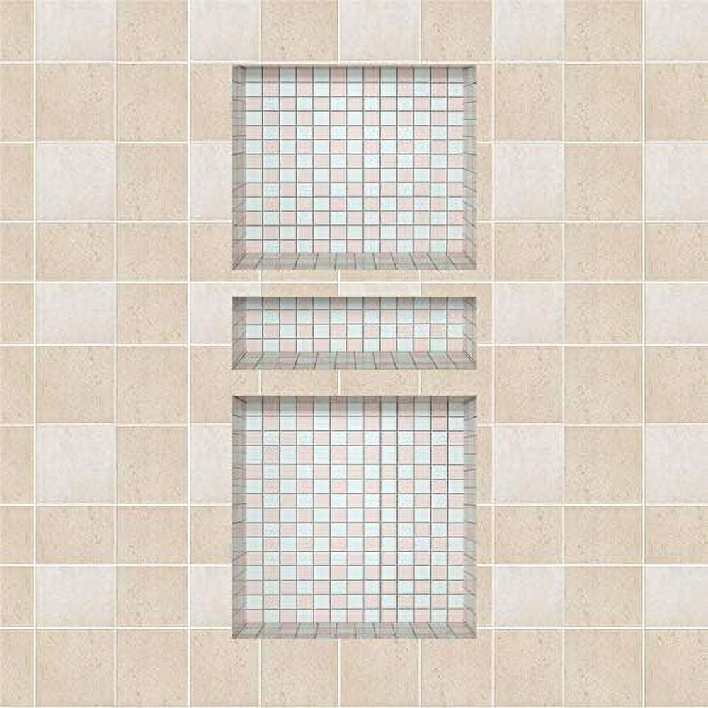 Recessed Shower Niche Triple (One Niche Is 16" Wide, The 2Nd Niche Is ...
