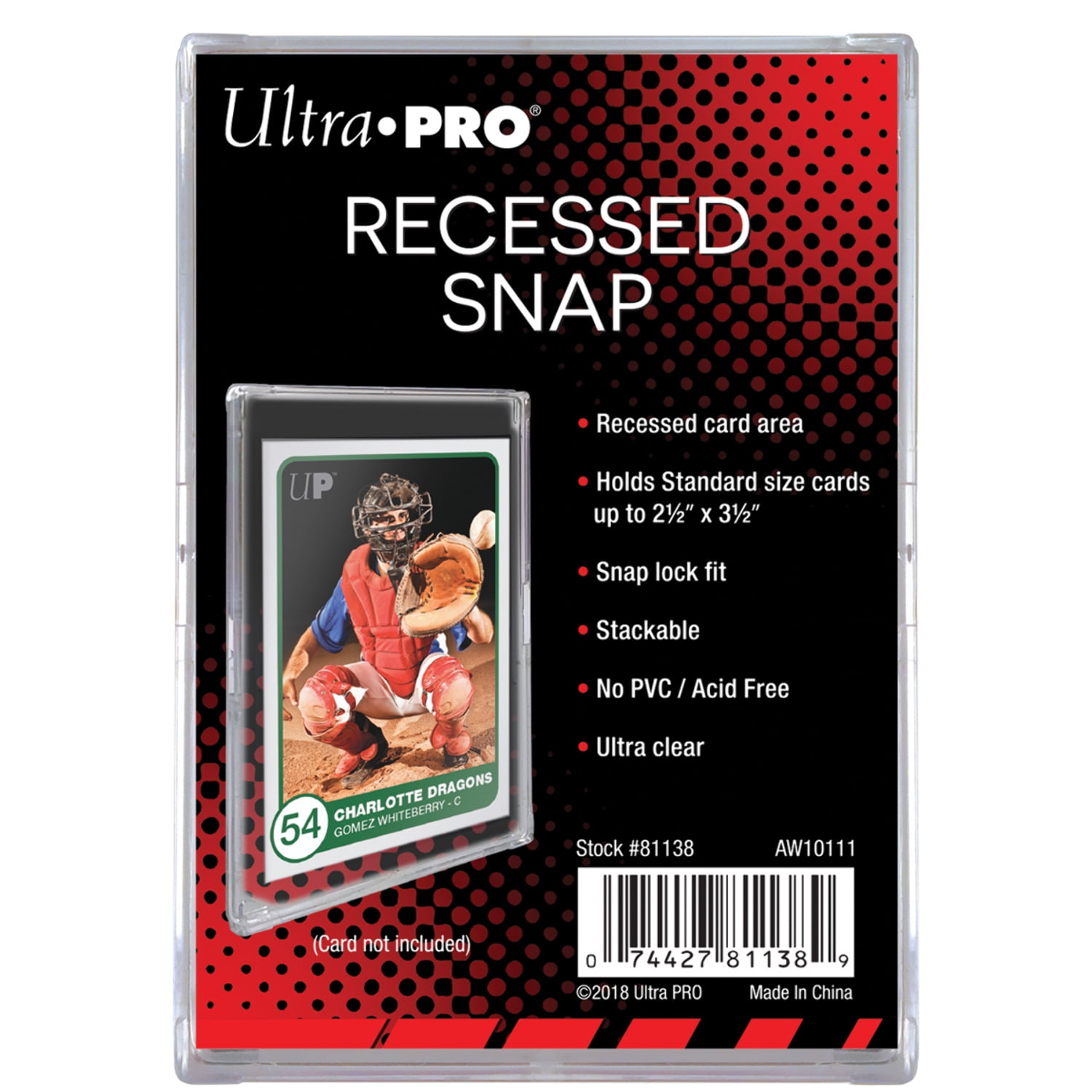 Ultra PRO: Card Holder - Recessed Snap - Walmart.com
