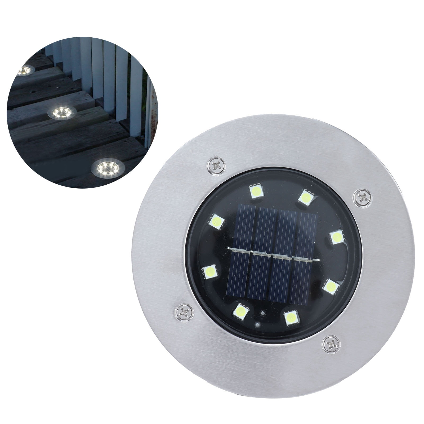 Recessed Solar Light, High,Brightness White, Weatherproof, Easy Install ...
