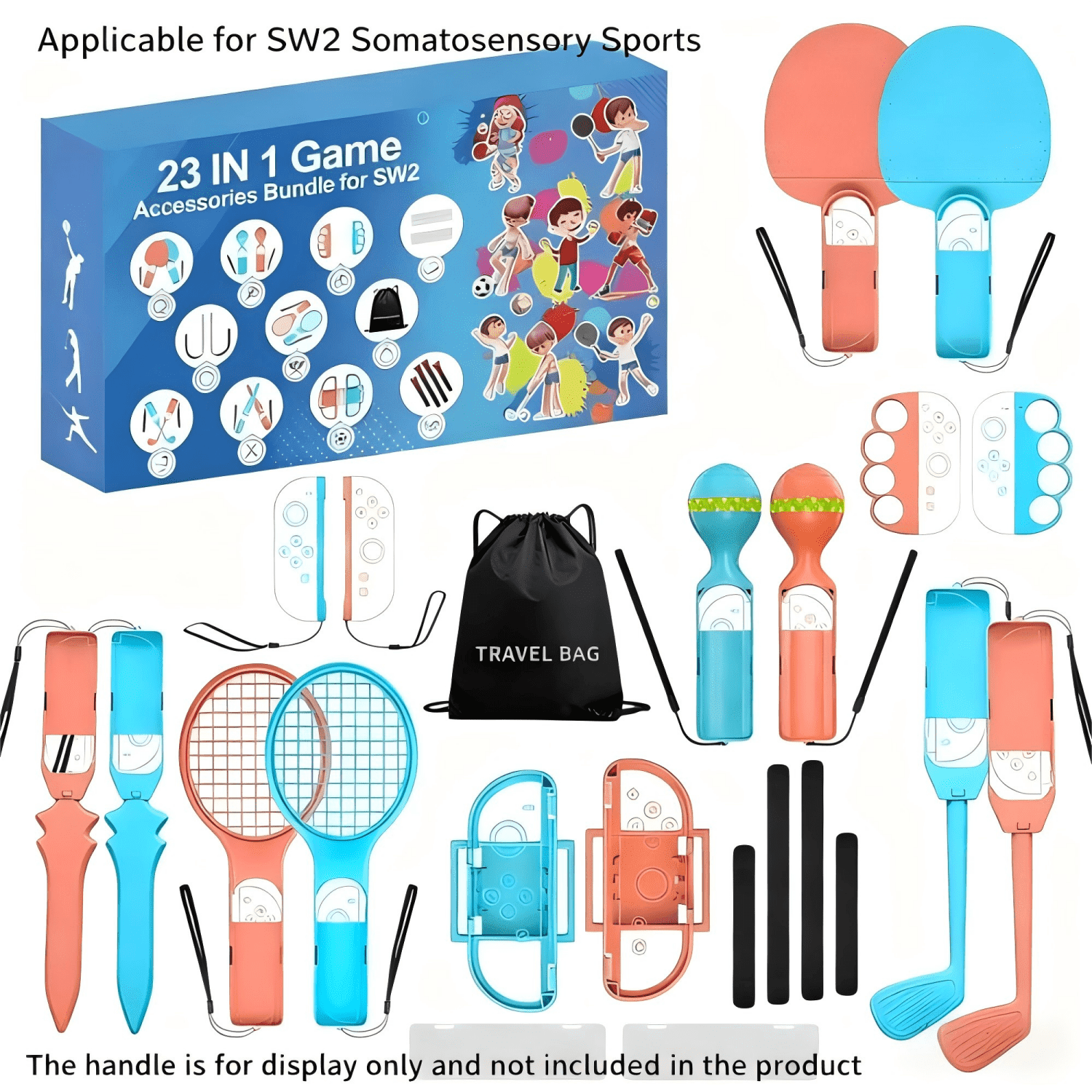 Rechale 23 in 1 Sports Accessories Bundle for Nintendo Switch 2 Sports ...