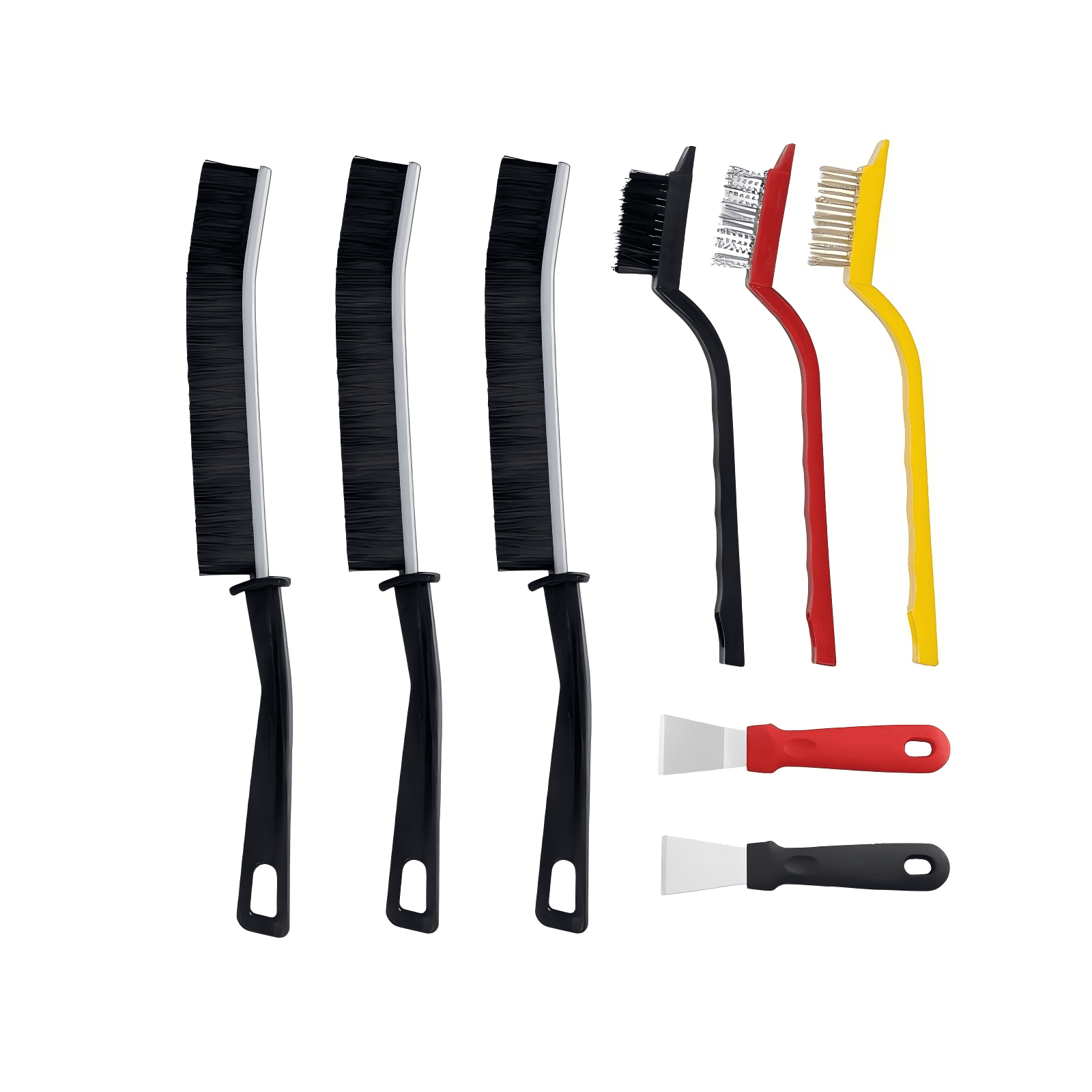 Lopxenu 8PCS Crevice Cleaning Brush Set with Scrapers, Grout Cleaner ...