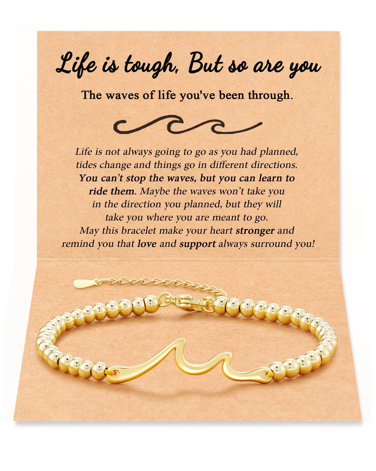 Rechale Inspirational Bracelet for Women, Get Well Gift Natural Stone ...