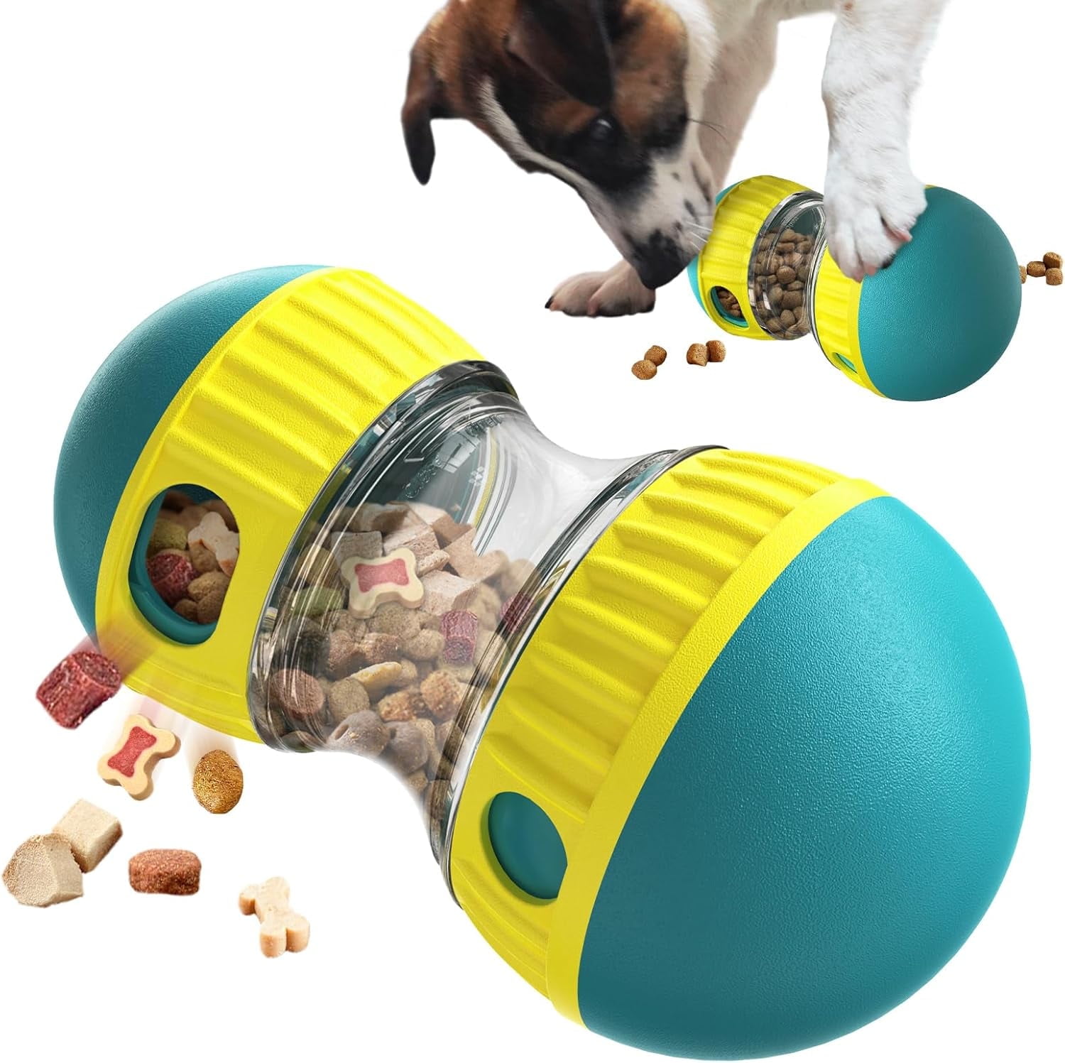 Rechale Interactive Pet Treat Dispensing Ball - Adjustable Slow Feeder ...
