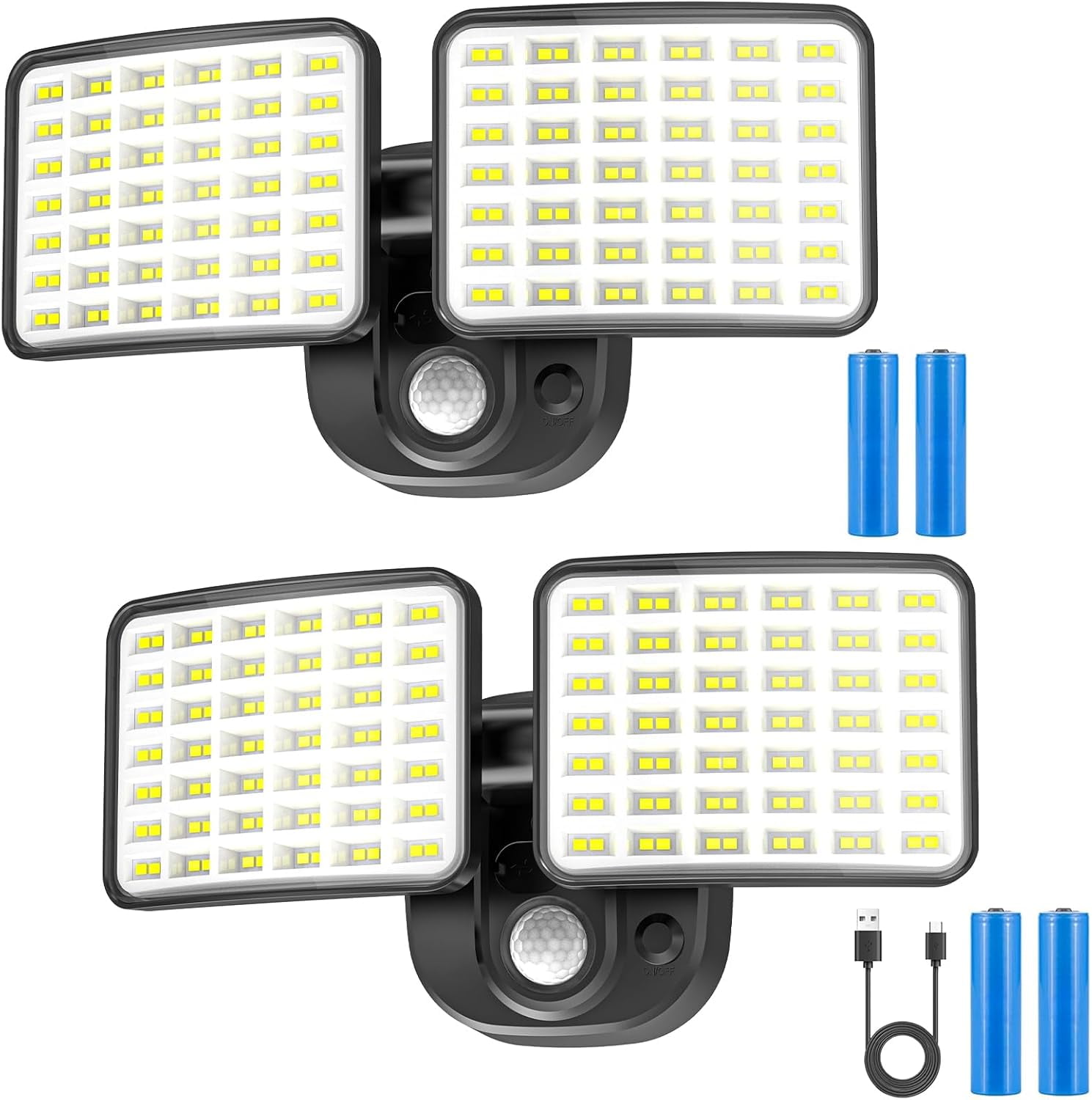 Recharable Motion Sensor Light, 2500LM&4000LM Dual Modes Recharable ...