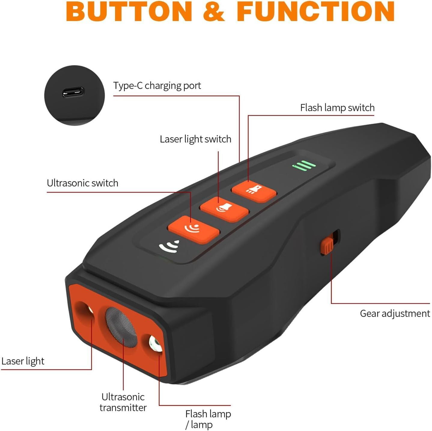 Rechargable Ultrasonic Training Tool 3-in-1 for Dogs Dog Bark Deterrent Device - Walmart.com