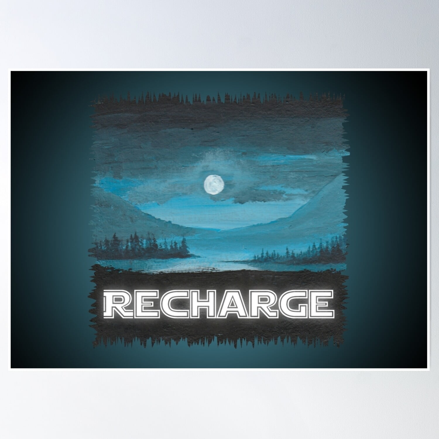 Recharge Poster Wall Art, Modern Wall Decor, 8x12 UNFRAMED - Walmart.com