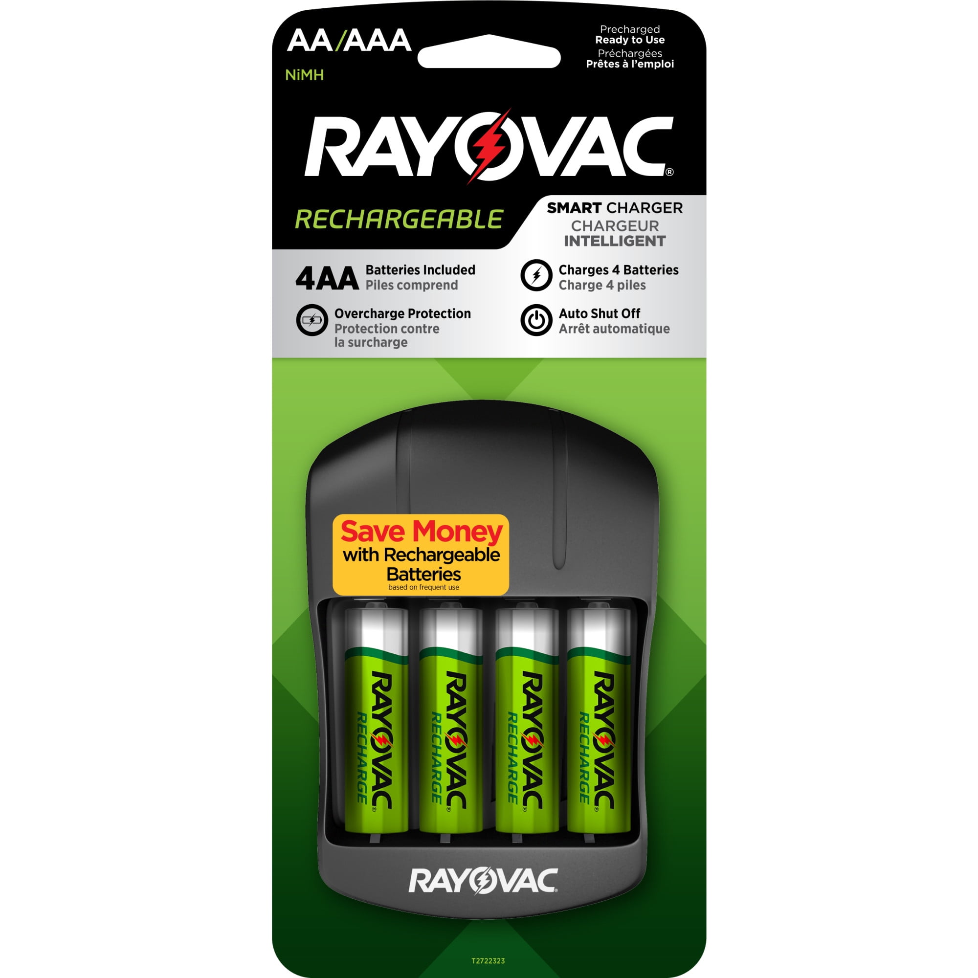 Recharge Smart 4 Position AA/AAA Charger with Batteries - Walmart.com