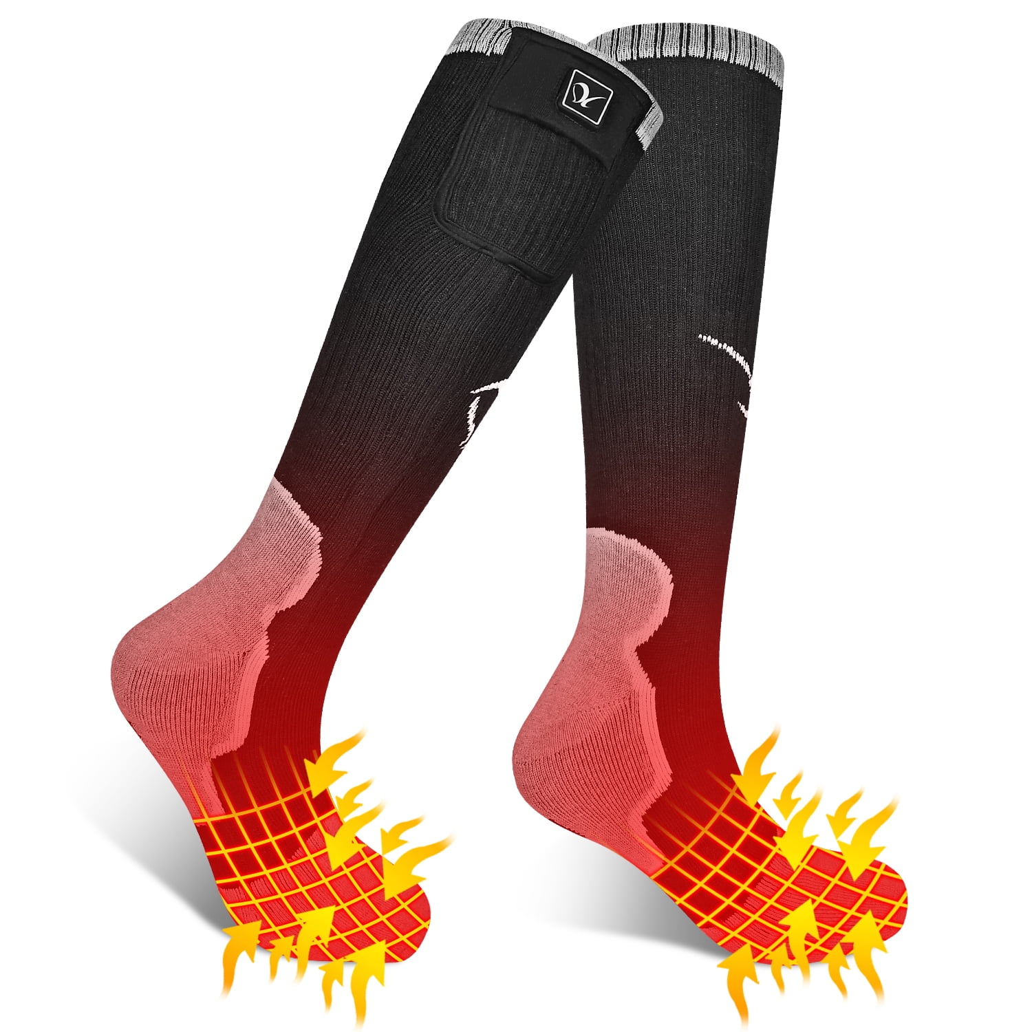 Rechargeabel Electric Heated Socks ,7.4V Battery Powered Heating ...