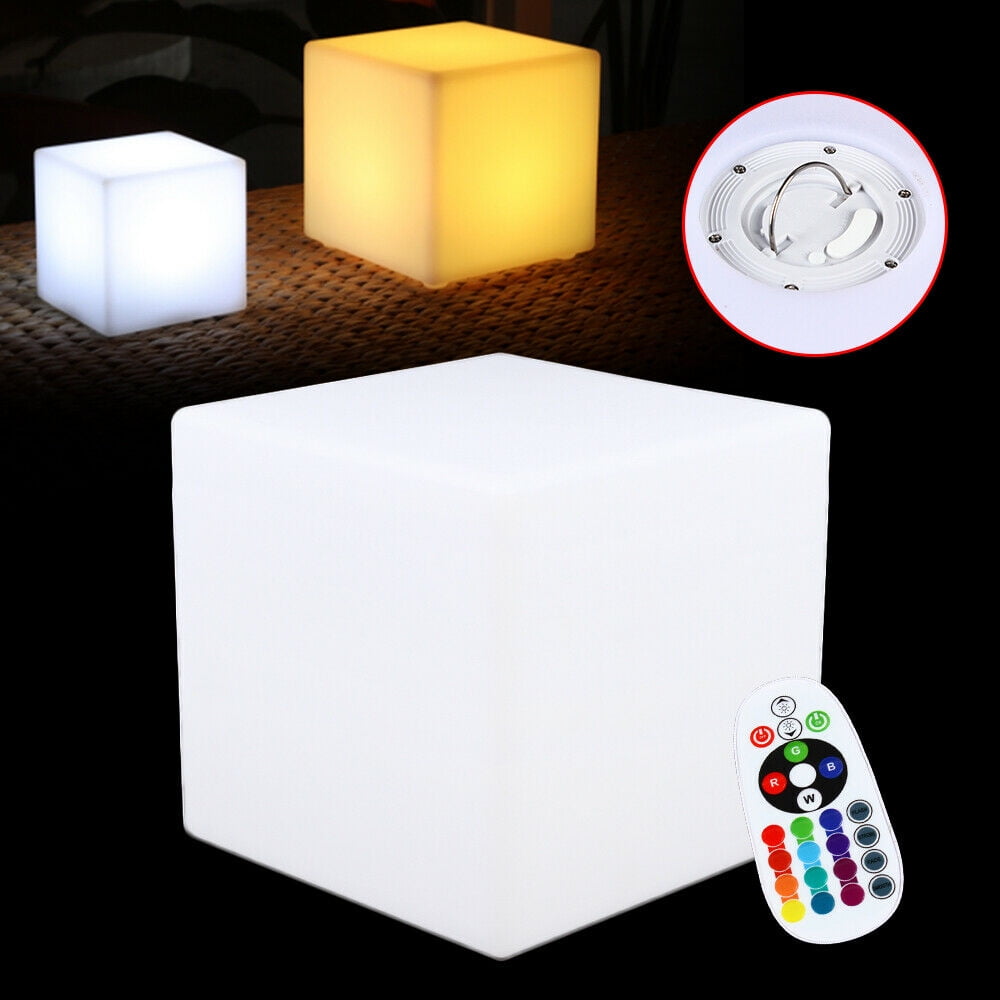 Rechargeable 10 " Led Cube Light Color Change Adjustable Brightness Light, with Remote Control ...