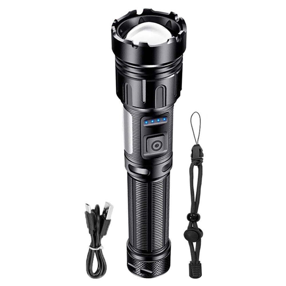 Rechargeable 1000000LM LED Flashlight Tactical Police Super Bright ...
