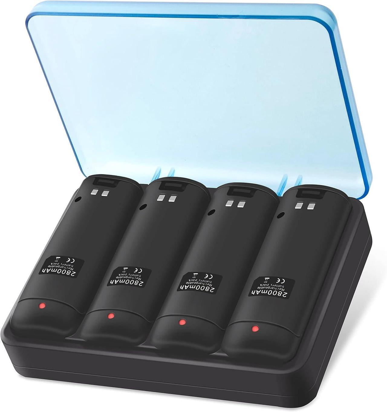 Rechargeable 4 Pack Battery Pack for Wii/Wii U Remote Controller ...