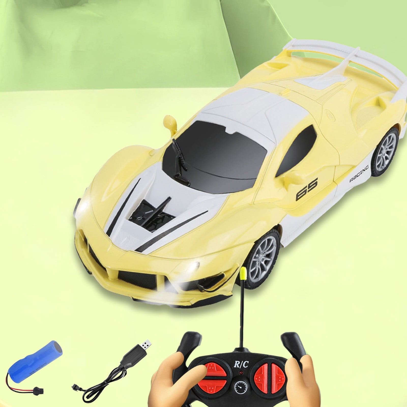 Rechargeable 4-Way Remote Control Car for Kids, 4G Wireless RC Toy Car ...