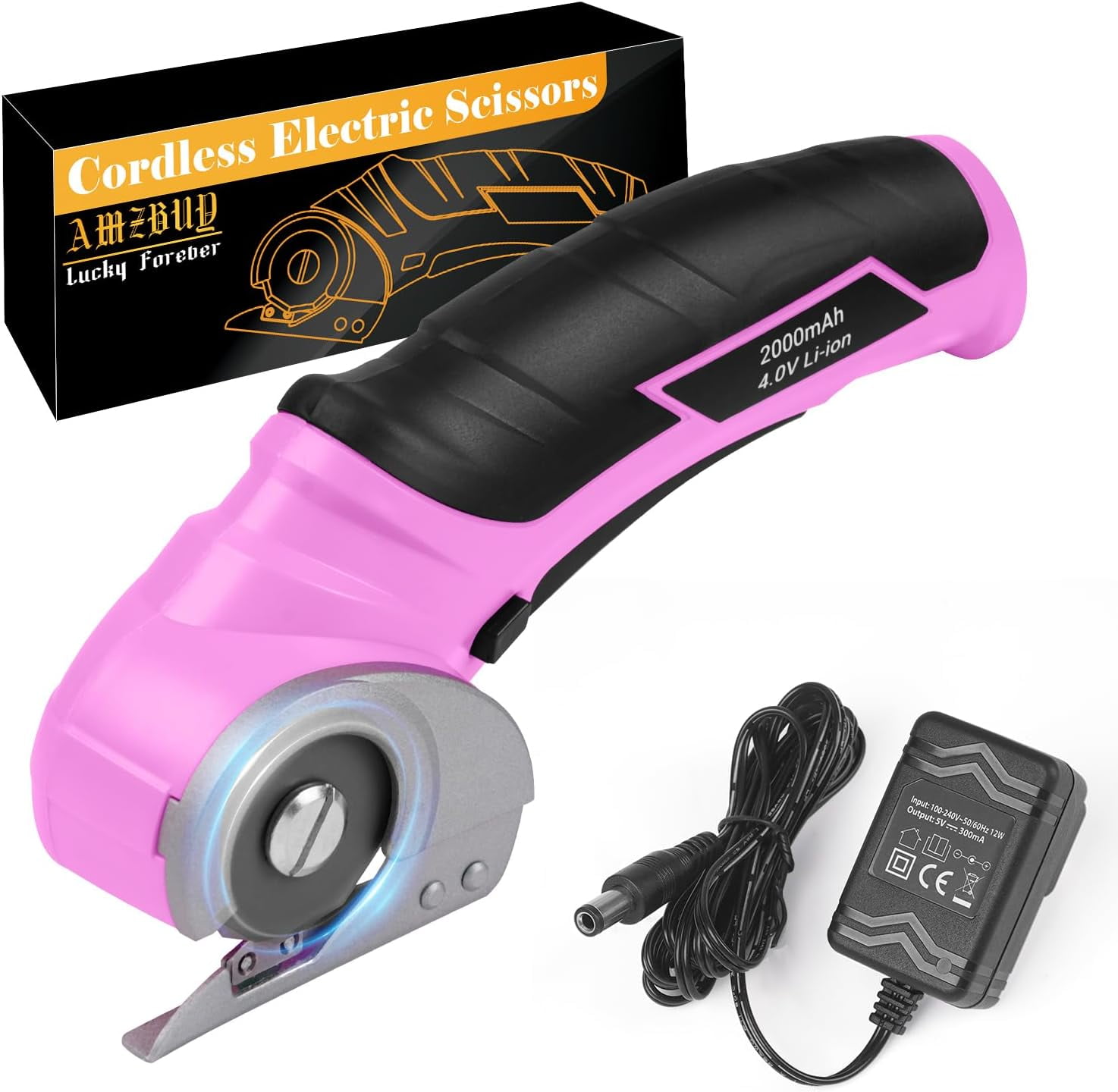 Rechargeable 4V Cordless Electric Scissors for Cardboard - Rotary ...