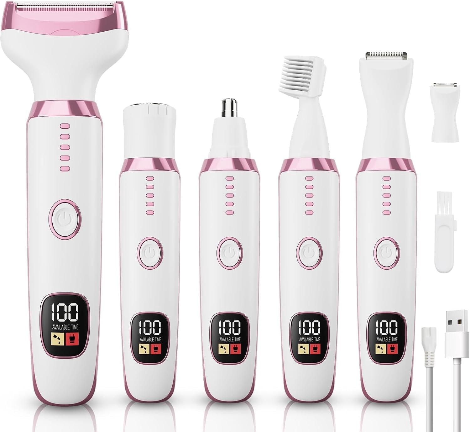 Rechargeable 5 In 1 Electric Hair Removal Instrument, Bikini Trimmer ...