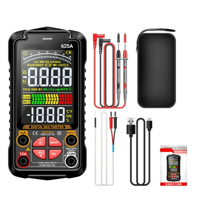 Rechargeable 625A Digital Multimeter with Overload Protection for Safe ...