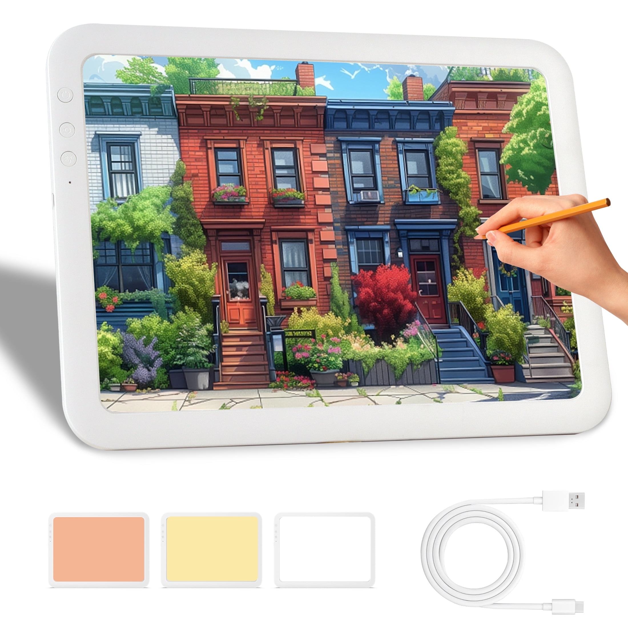 Rechargeable A3 LED Light Box for Tracing, Acrylic TOHETO Wireless ...