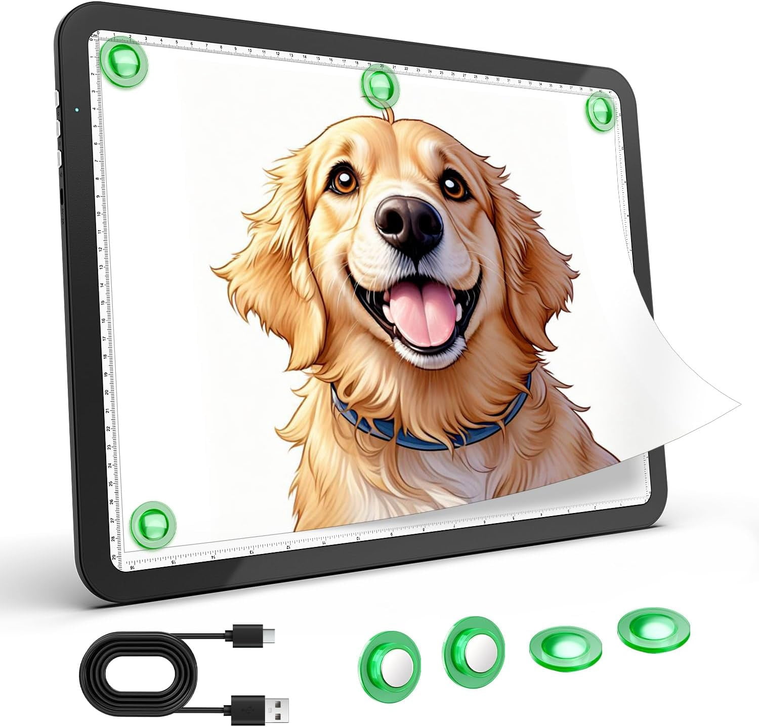 Rechargeable A3 Light Box for tracing,Diamond Art Light Board with 4 ...