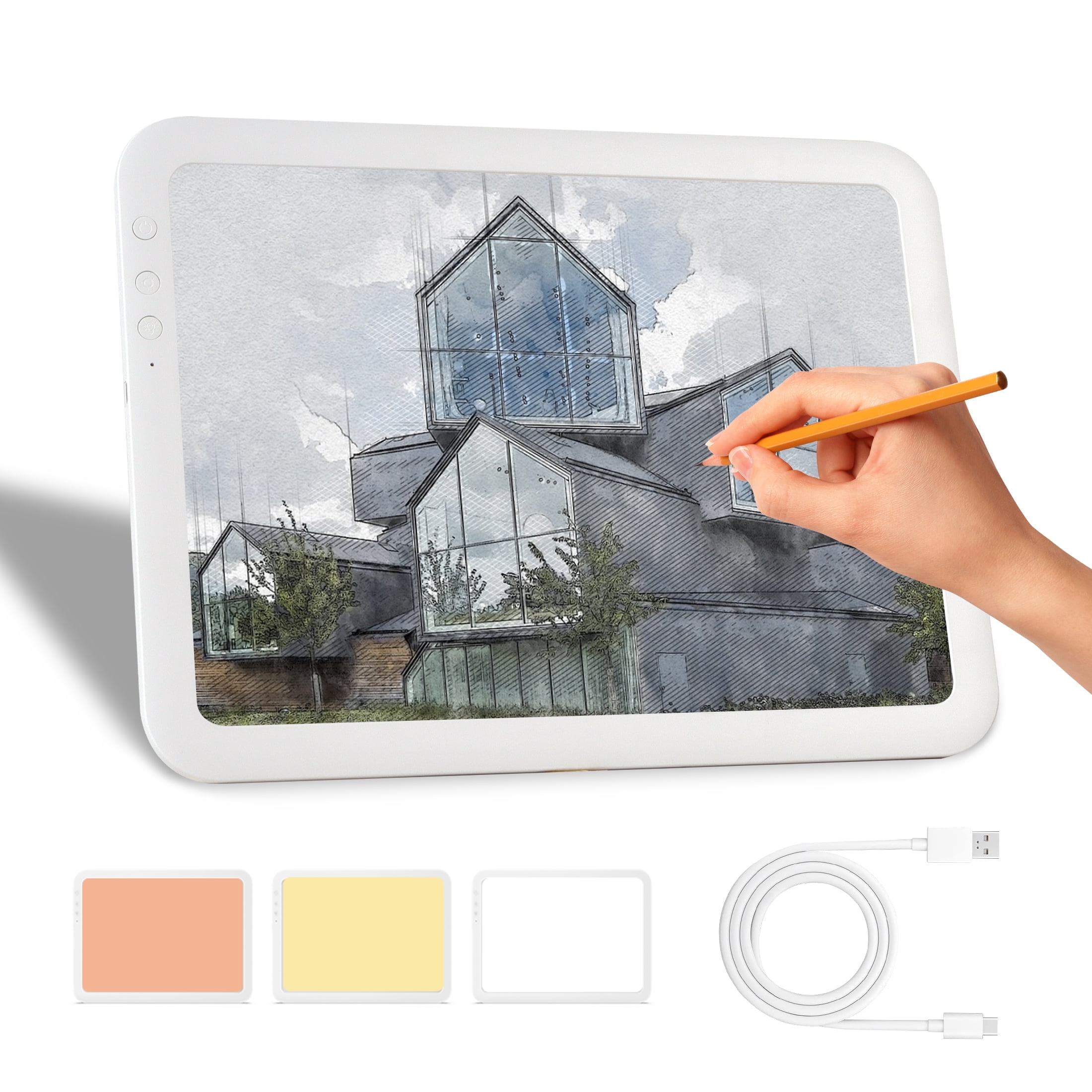 Rechargeable A4 LED Light Box for Tracing, Wireless Lightbox Drawing ...