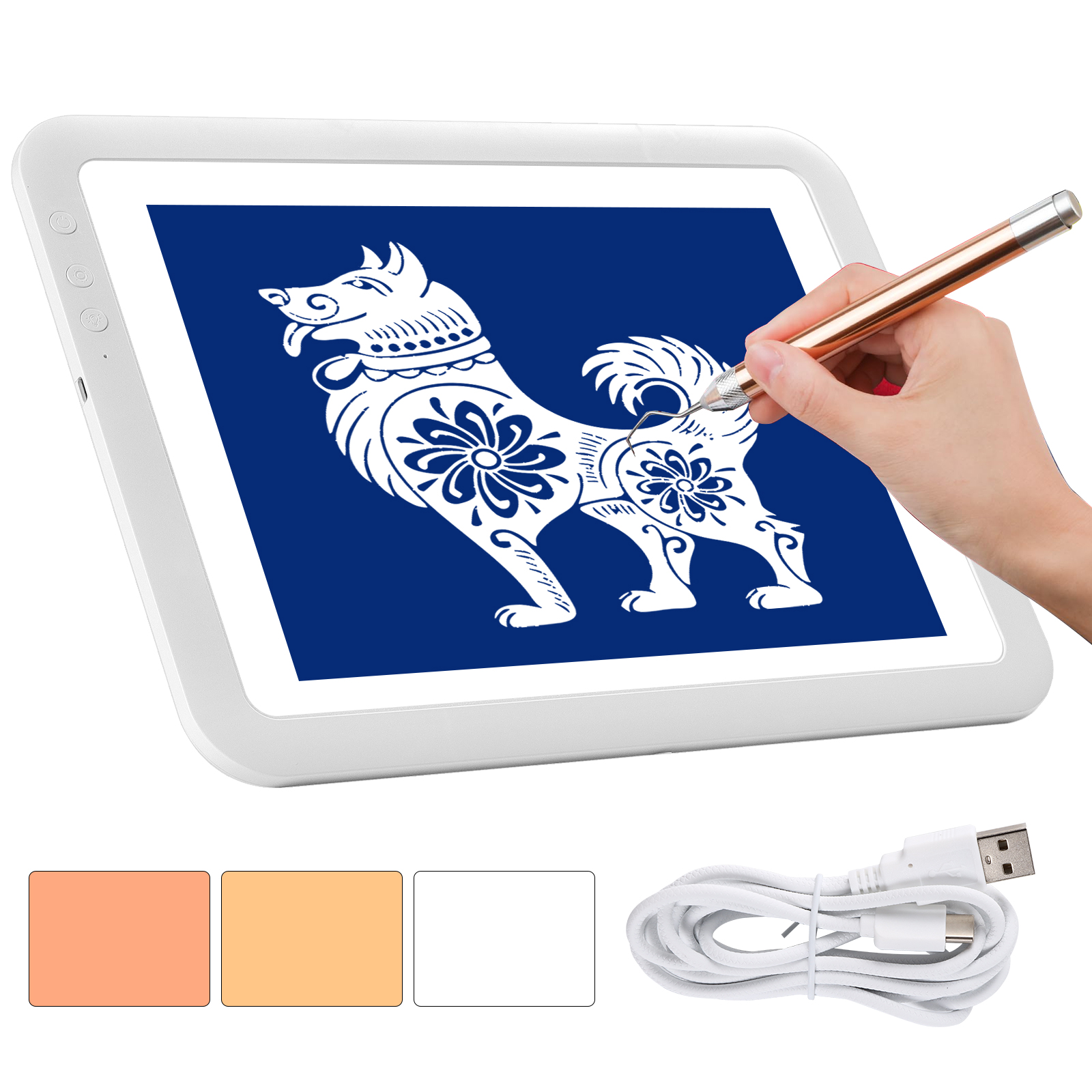 KOBAIBAN A4 Wireless Magnetic Tracing Light Box, 5 Levels Brightness ...