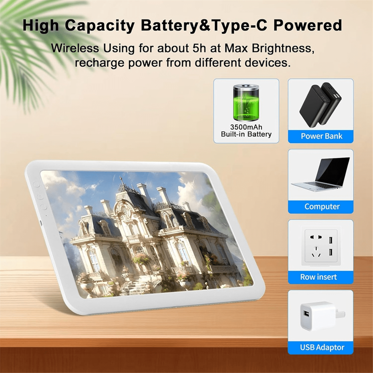 Rechargeable A4 LED Light Box for Tracing, Wireless Lightbox Drawing ...