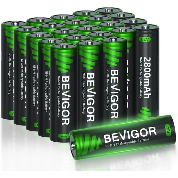 Rechargeable AA Batteries, 2800mAh High Capacity Double A Batteries 1 ...