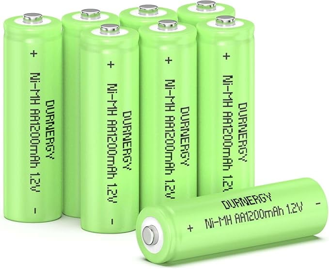 Rechargeable AA Batteries 8 Pack, Double A Battery, 1200mah 1.2v NIMH ...
