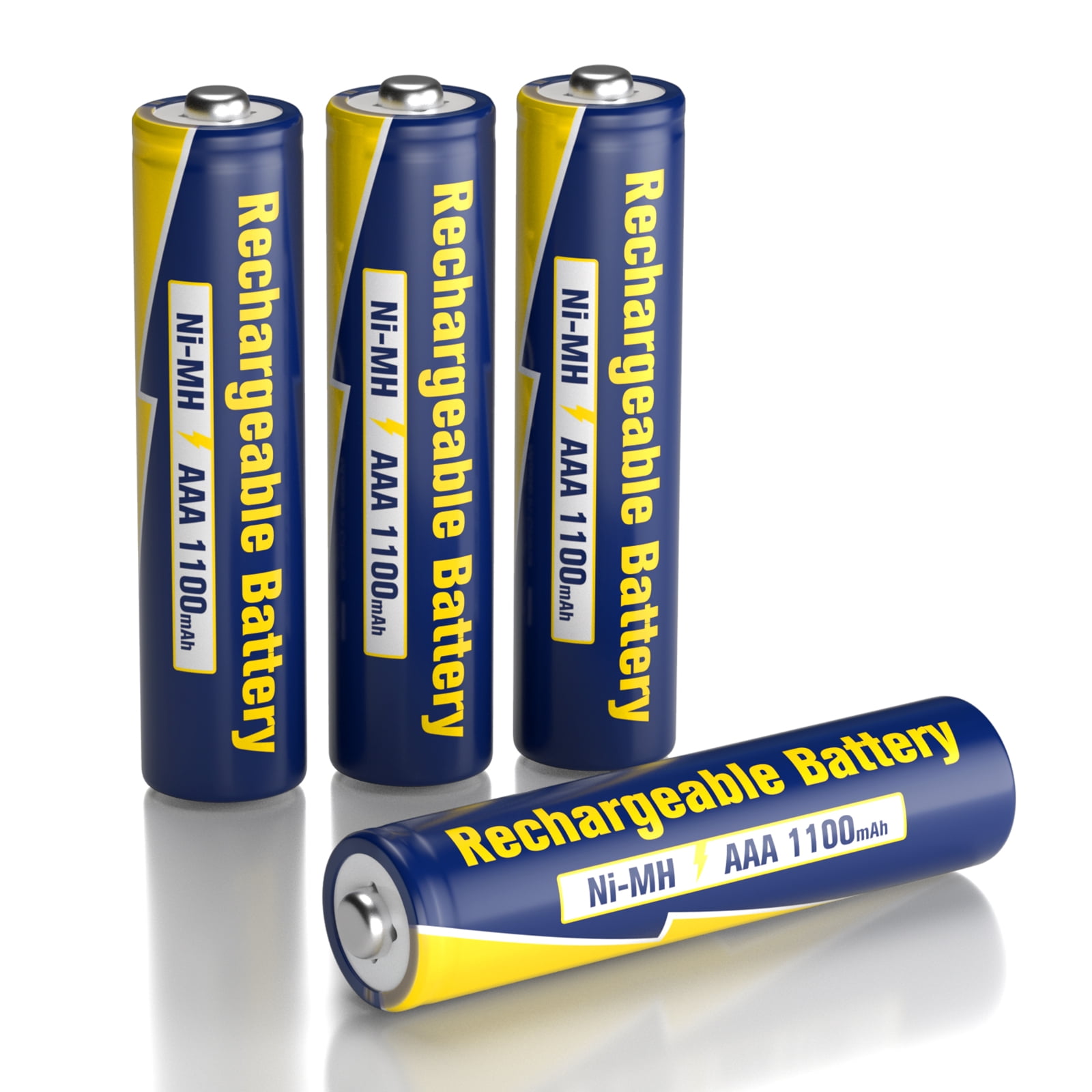 Rechargeable AAA Batteries (4 Pack) 1100 mAh Triple A Batteries 1.2V ...