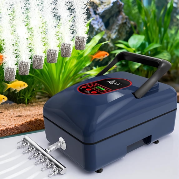 Rechargeable Aquarium Air Pump, 12W Portable Aerator for Fish Tank ...